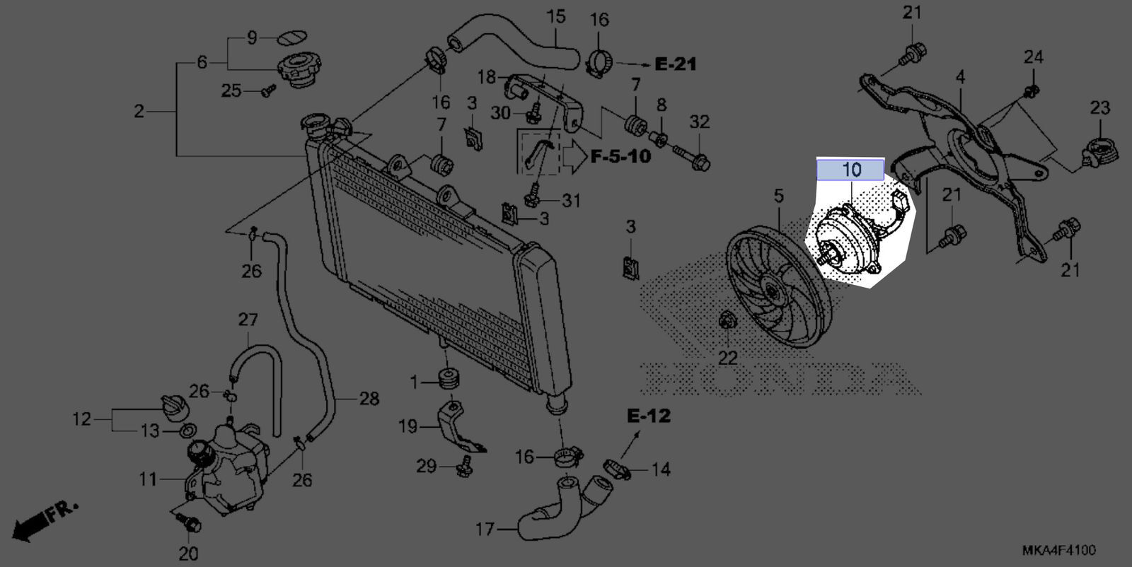 2018 Honda Nc750x Engine Radiator Cooling Fan 19080-mgs-d31 for sale ...