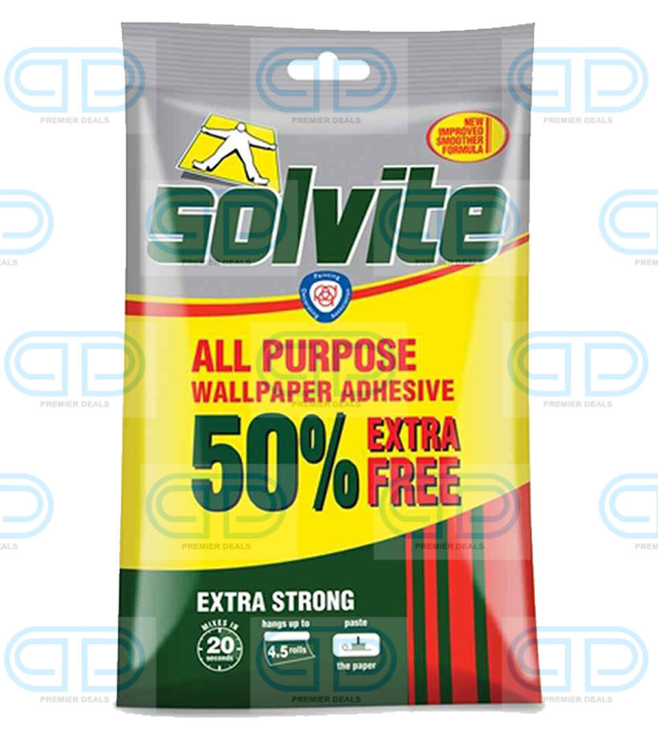 Solvite All Purpose Extra Strong Wallpaper Paste Easy Mix Wallpaper ...