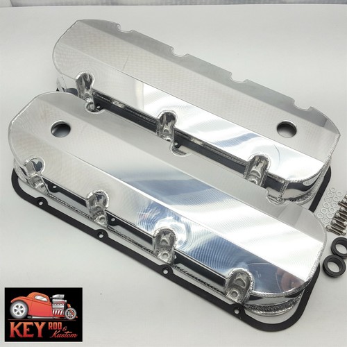 Big Block Chevy POLISHED Aluminum Fabricated Valve Covers BBC 396 454 ...
