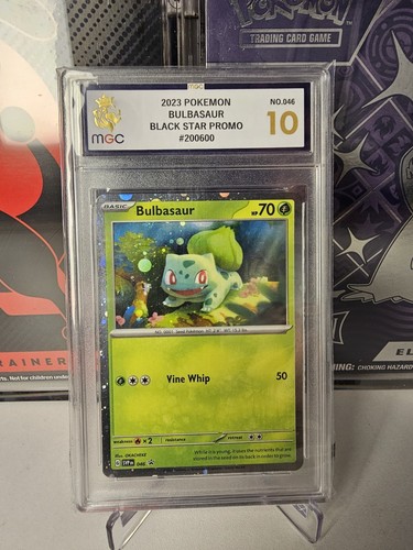 MGC 10 GEM MINT Bulbasaur 046 Black Star Promo 151 Poster Collection ...