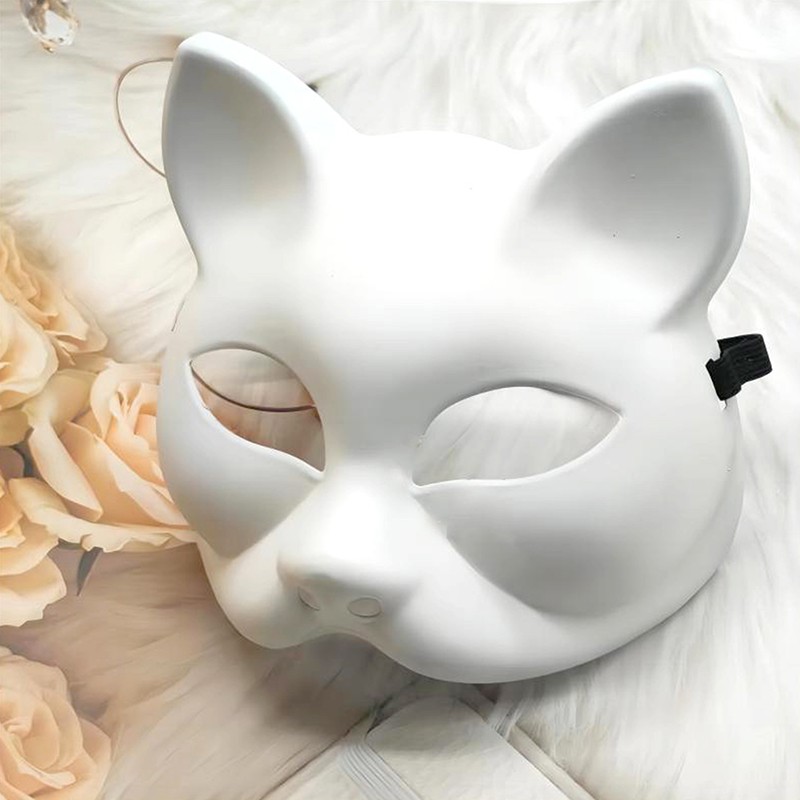Halloween Costume Cats Mask Women Men Party Half Face Mask Coaplay ...