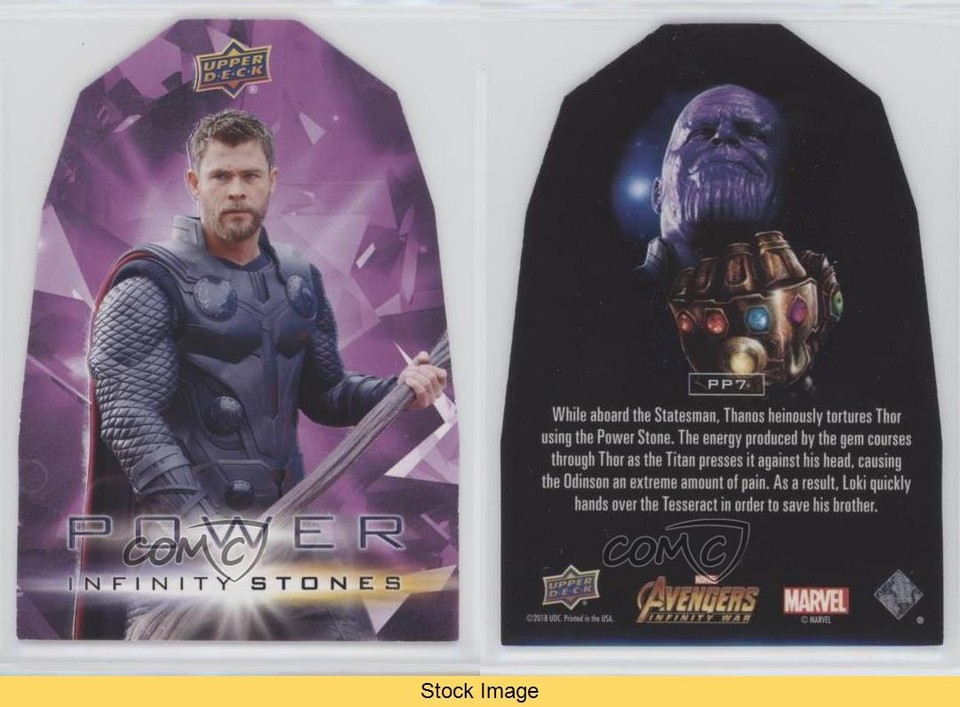 2018 Upper Deck Marvel Avengers Infinity War Power Stones Thor #PP7 ...