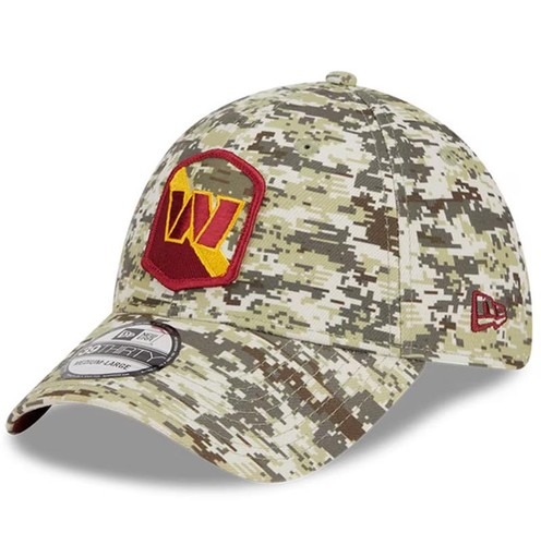 New Era Washington Commanders Camo Yellow Red 39Thirty 3930 Patch ...