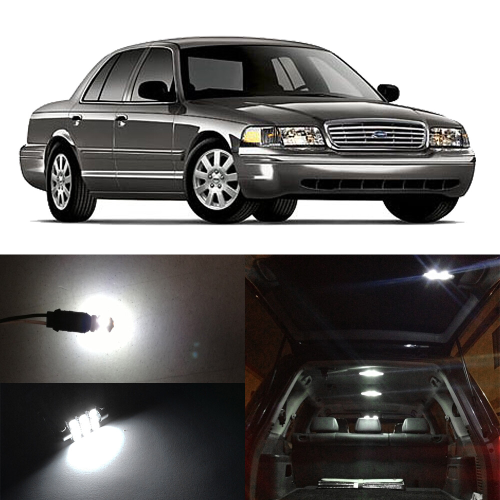 10 x White LED Interior Bulbs License Plate Light for 1998-2011 Crown ...