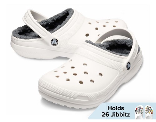 Crocs Fur Lined White Clog Unisex Mens 11 Women’s 13 Fur Slip On Shoes ...
