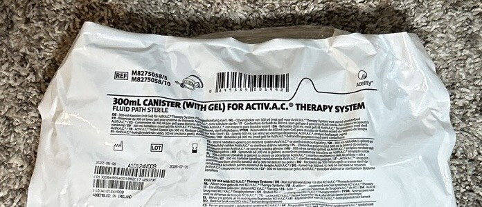 300mL CANISTER (WITH GEL) FOR ACTIV.A.C. THERAPY SYSTEM Kci-FACTORY ...