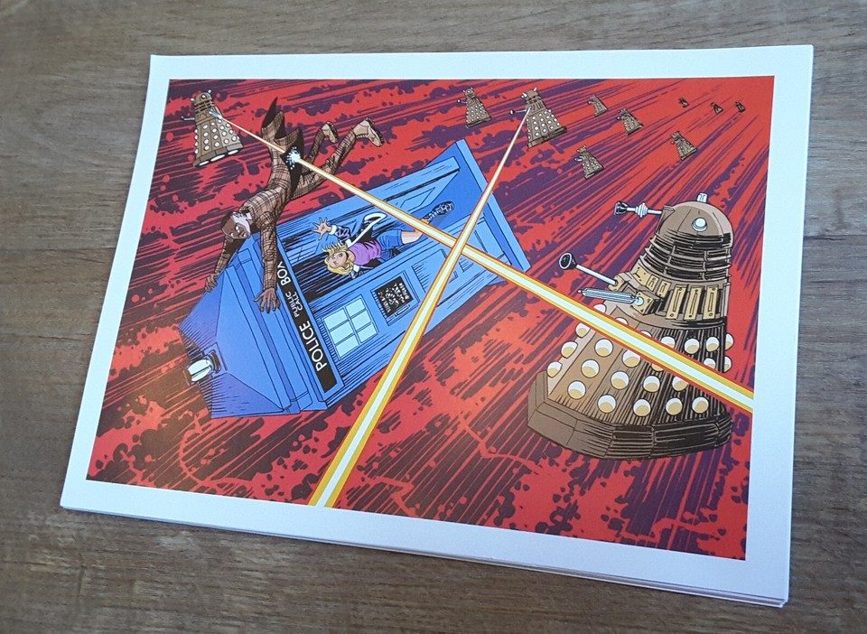 Doctor Who Art Print The 15th Doctor, the TARDIS & the Daleks by Scott ...