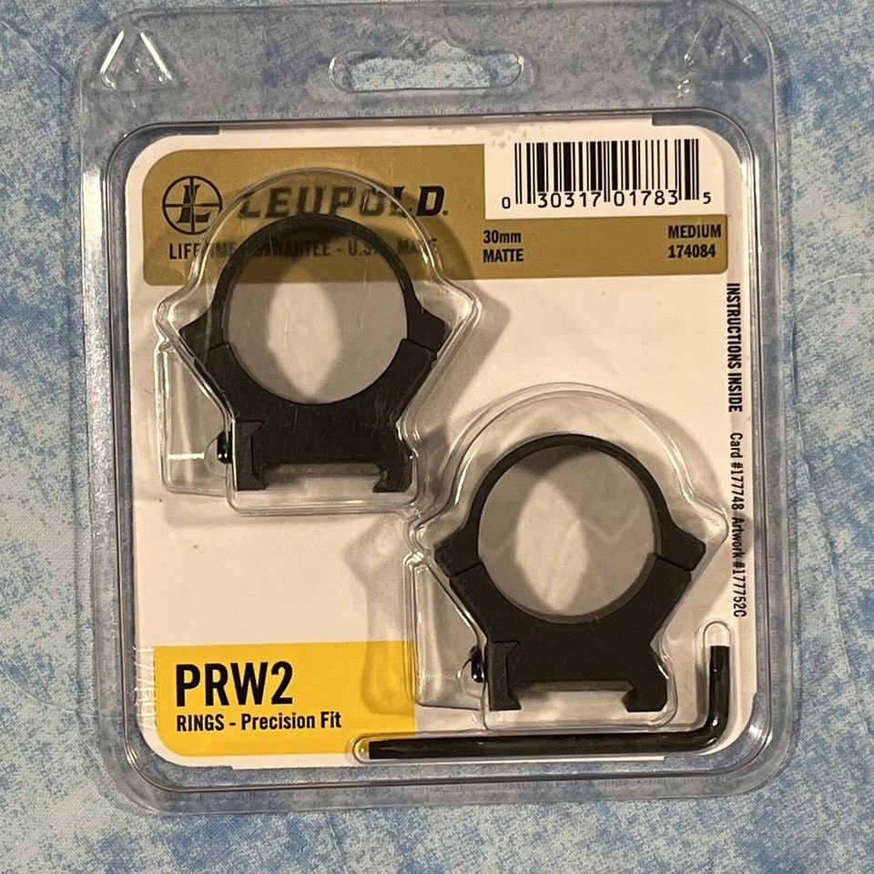 Leupold PRW2 30mm Scope Rings Precision Fit #174084 New Medium Matte ...