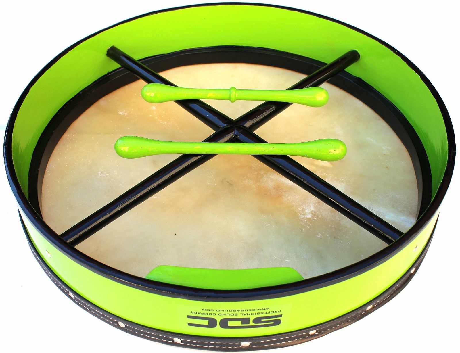 DEURA SDC 18 INCH GREEN IRISH BODHRAN + CASE + 2 BEATERS DB18PG | eBay