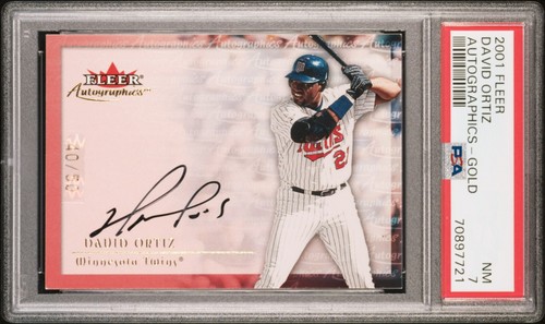 DAVID ORTIZ 2001 Fleer Autographics GOLD On Card Auto Autograph 40/50 ...