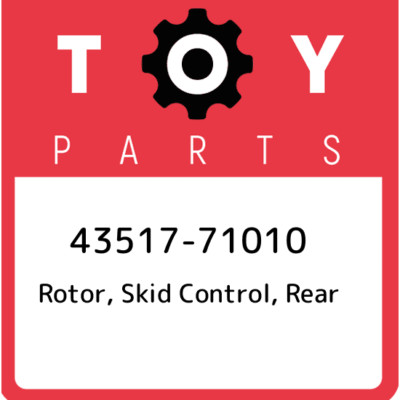 43517-71010 Toyota Rotor, skid control, rear 4351771010, New Genuine ...