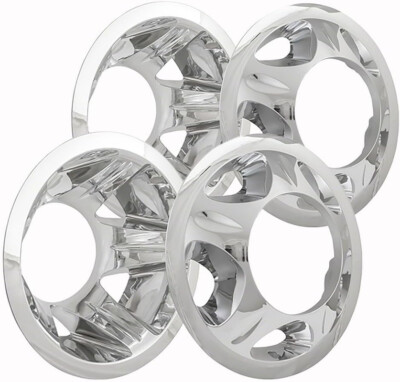 Set of 4 Chrome ABS 17 inch Wheel Simulators fits 08-10 Chevrolet ...