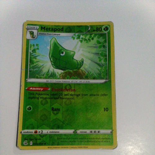 Pokemon TC Metapod 002/264 Fusion Strike Reverse Holo Uncommon | eBay