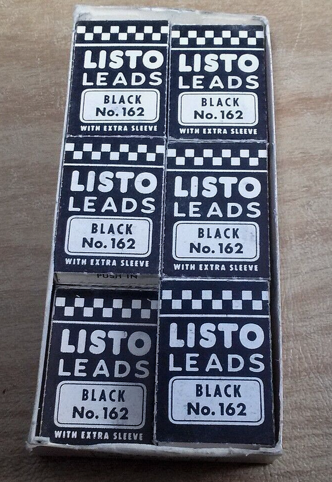 Vintage Listo Marking Leads Black No 162 for Pencil 1620 - 11 packs 66 ...