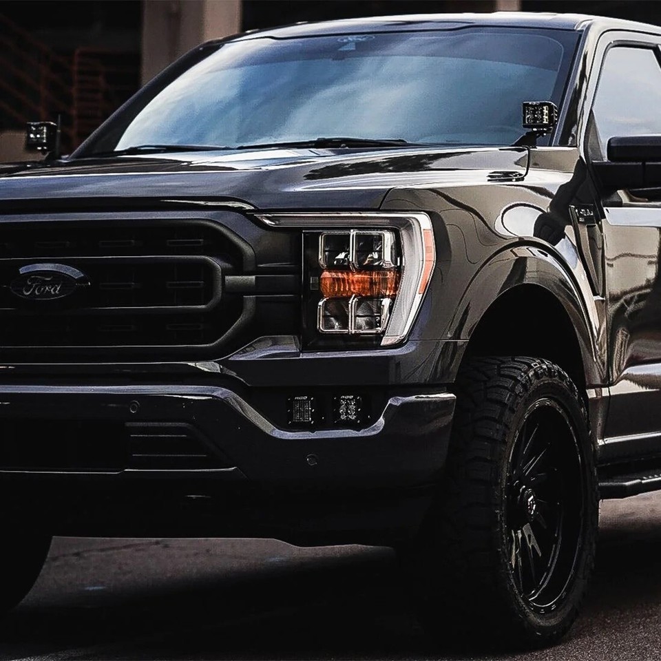 RIGID Midnight Edition PRO LED Lights Smoked A-Pillar for 21-25 Ford ...