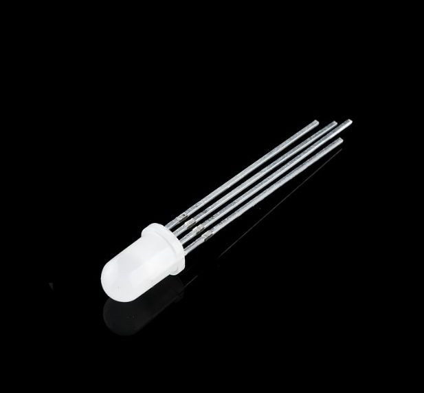 50Pcs LED DIFFUSED RGB common anode 4-PINS F5 5MM Super Bright Bulb ...