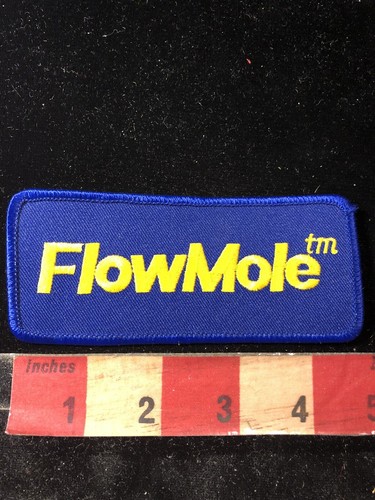 Yellow On Blue Flow Mole FLOWMOLE Advertising Patch (Underground Boring ...