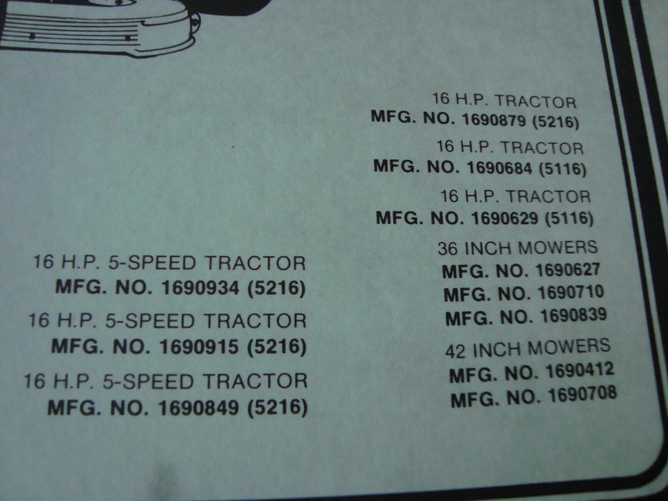 Simplicity 5116 5216 Parts Manual TP-1067-02 PWI | eBay