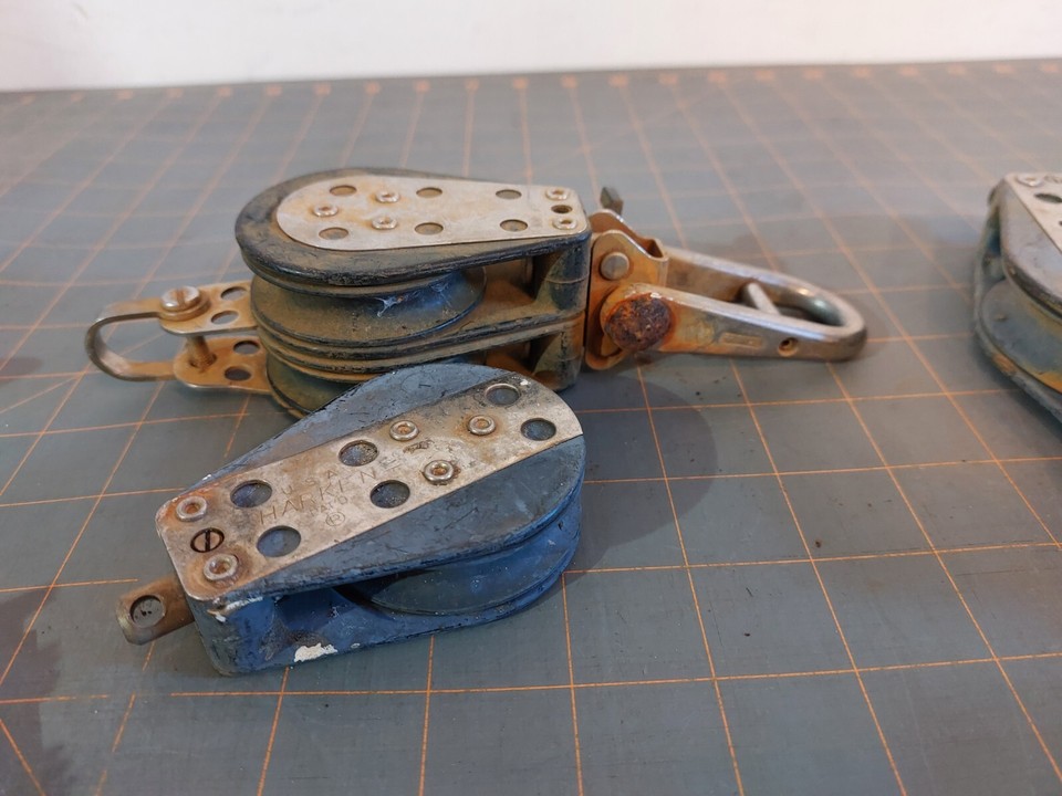 Large Lot Sailing Hardware Harken Seaway Blocks Double Triple Pulleys ...