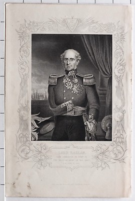 1860 Militär Aufdruck Lord Raglan Commander IN Häuptling Britische ...