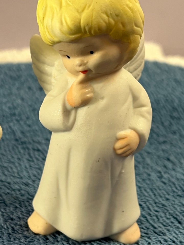 Vintage Taiwan Figurines set of 3 angels blond hair diff poses OH5175 ...