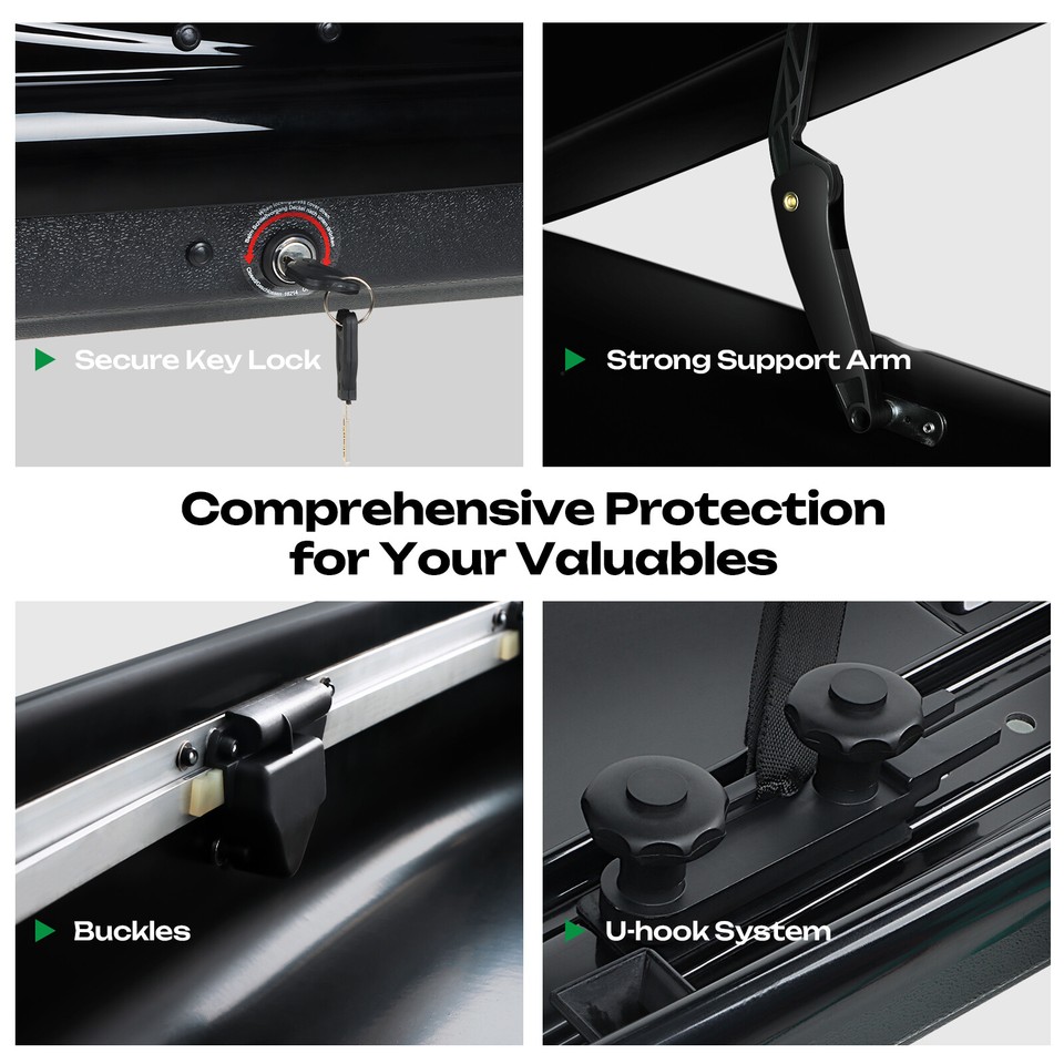 Waterproof Rooftop Cargo Box Car Top Cargo Carrier Roof Mount Storage ...