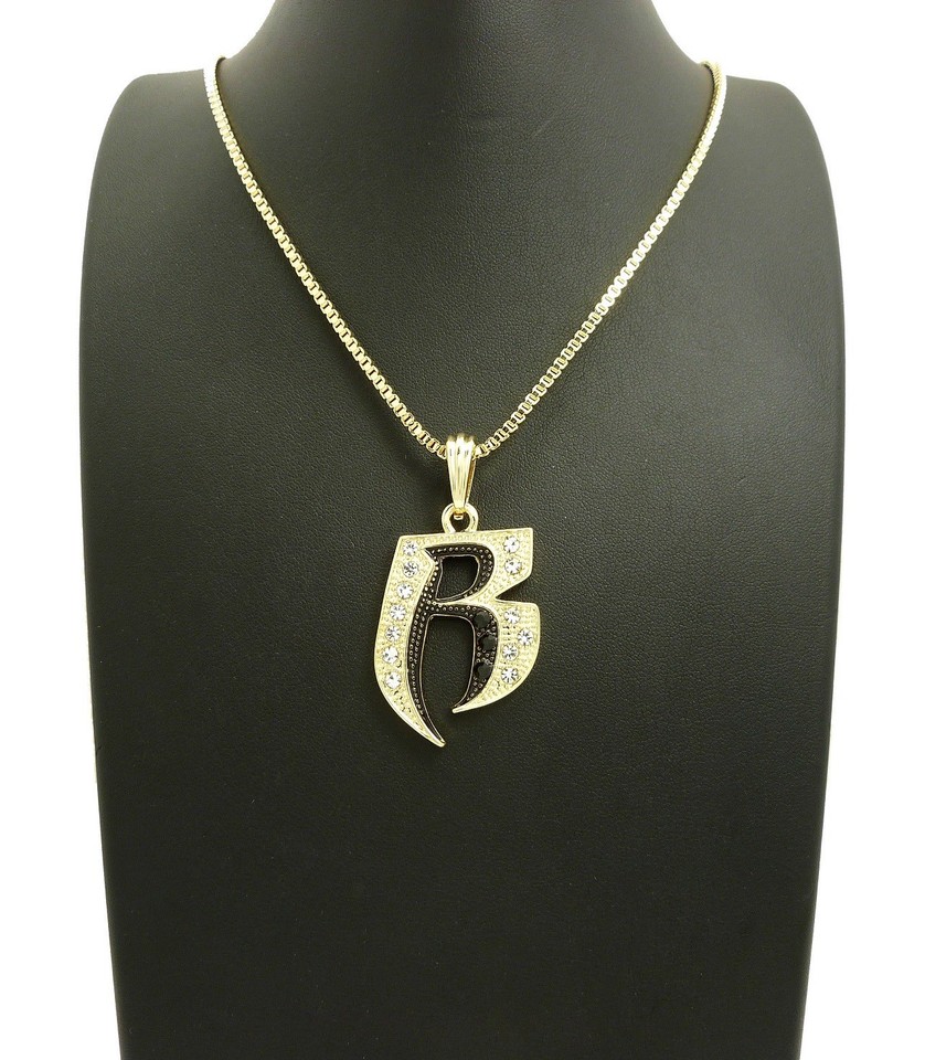 NEW 'R' RUFF RYDERS PENDANT & 24" VARIOUS CHAINS HIP HOP NECKLACES ...