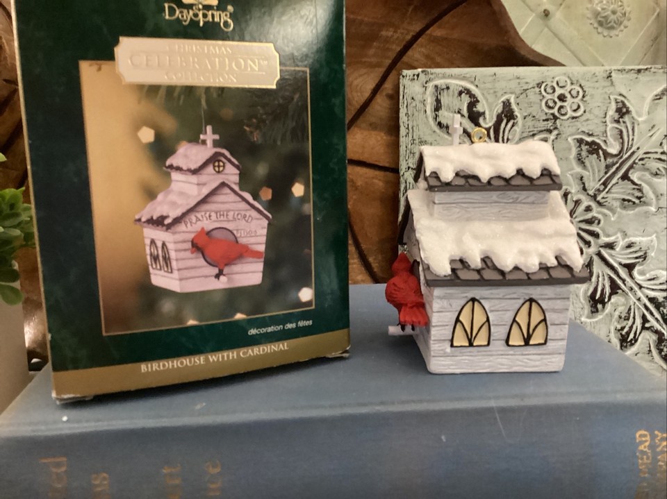 DaySpring Christmas Ornament Cardinal Birdhouse Church Religious Box | eBay