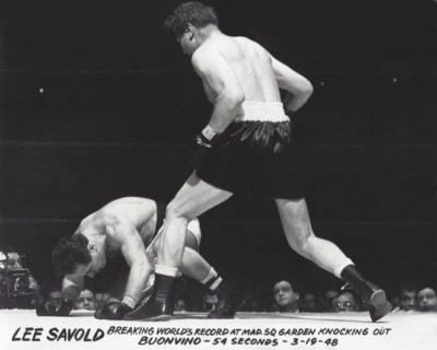 Heavyweight Champion Boxer LEE SAVOLD vs GINO BUONVINO Glossy 8x10 ...