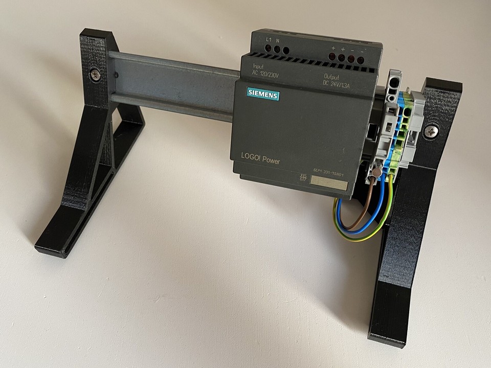 Desktop DIN Rail Stand for PLC Siemens , Omron , Mitsubishi FX ...