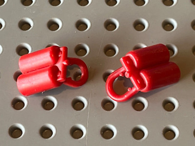 2x LEGO Red Minifig Accessory Airtank 3838 / Set 6970 928 6953 6701 ...