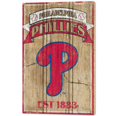 PHILADELPHIA PHILLIES EST 1883 VINTAGE WOOD SIGN 15"X24'' BRAND NEW ...