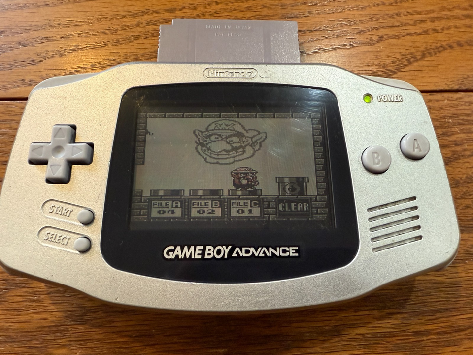 Nintendo Game Boy Advance GBA Platinum Silver Console Bundle 6 Games ...