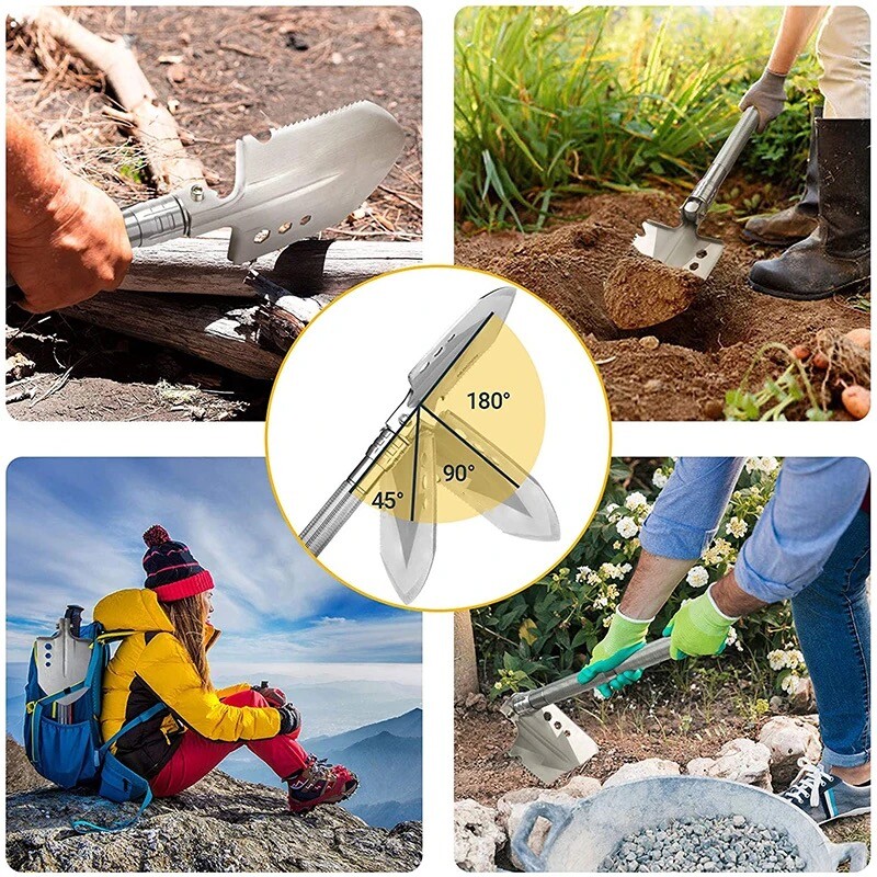 Camping Shovel Folding Outdoor Survival Tools Multifunction Hiking ...