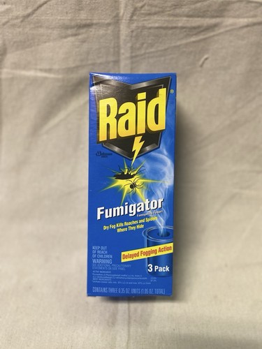 Raid Fumigator Dry Fog No Messy Residue 3 pack Roaches, Fleas | eBay