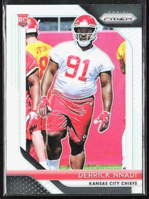 2018 Panini Prizm Derrick Nnadi Silver Rookie Card RC #265 Chiefs | eBay