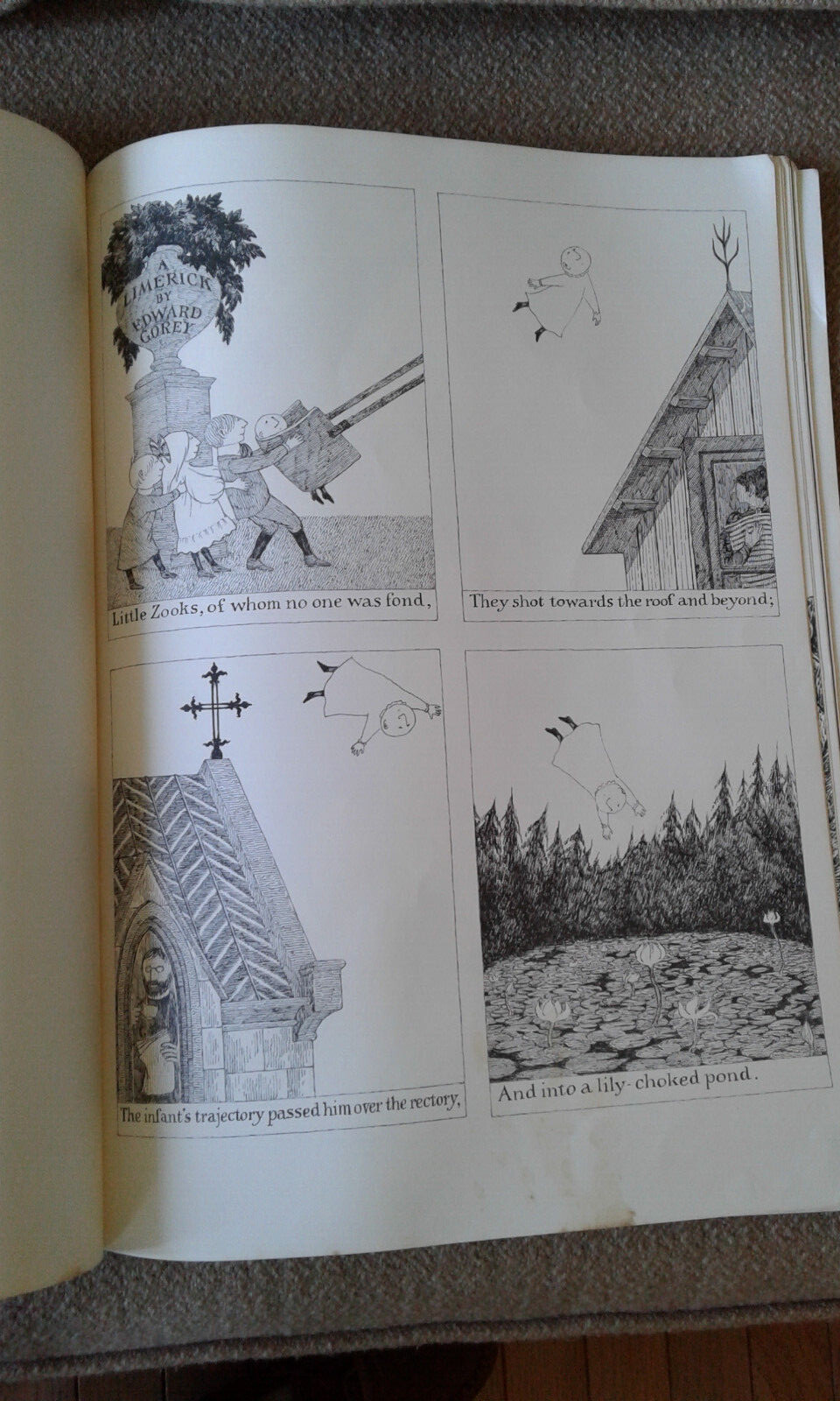 Edward Gorey Posters Book (1979) Frameable Illustrations, Line Drawings