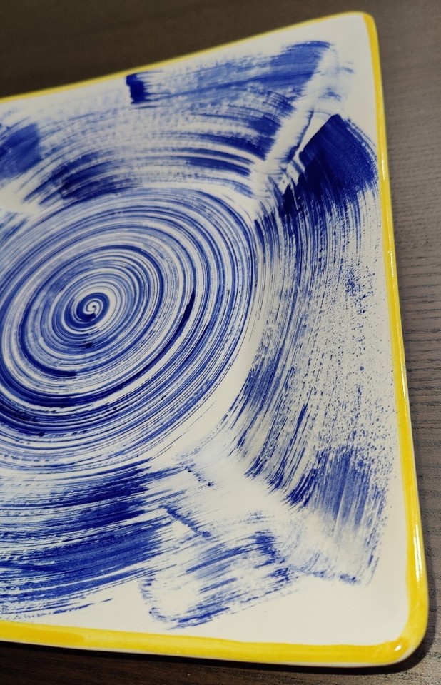 Coelho Coelho Stoneware Square Platter Serving Hand Painted Portugal ...