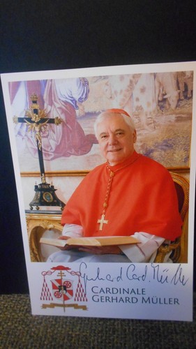 Gerhard Ludwig Müller Kardinal Original handsigniertes Autogramm auf ...