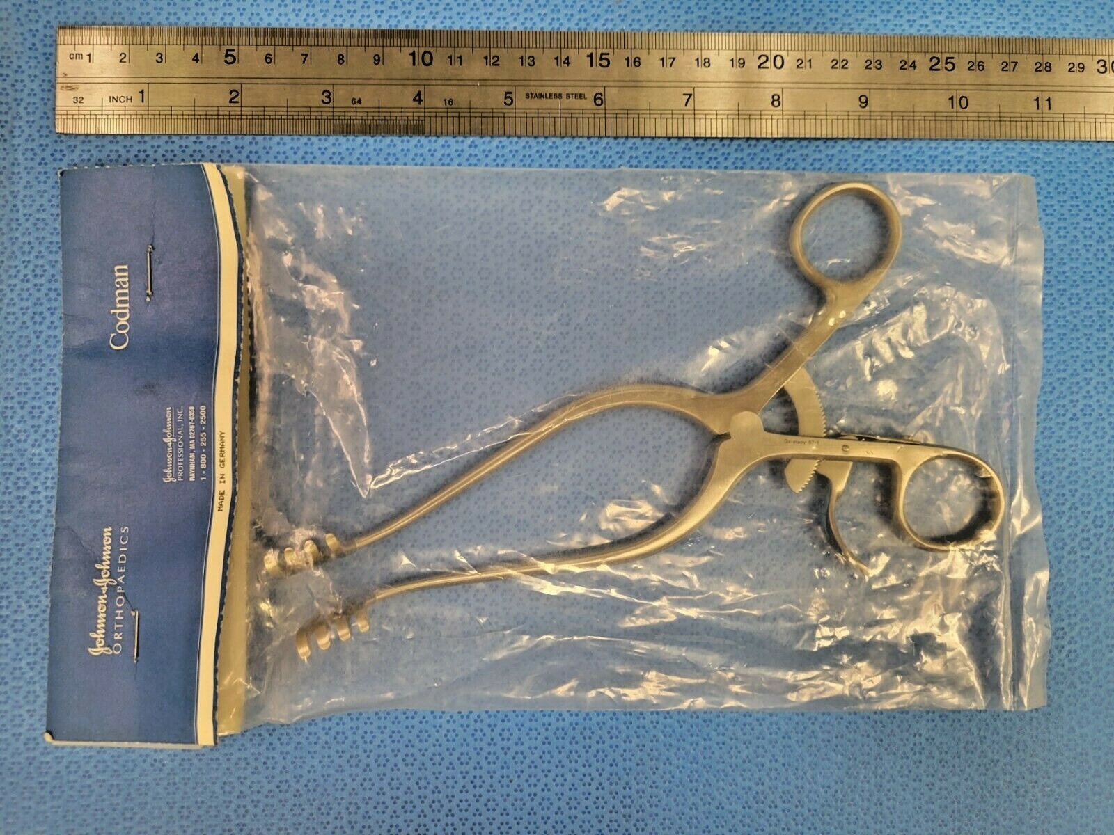 Codman 85 50-1182 Cerebellar Retractor 4x4 Blunt PRONGS Straight Shaft ...