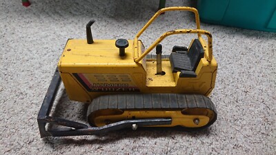 Vintage Nylynt Jumbo Dozer Bulldozer Yellow Roll Cage Pressed Steel USA ...