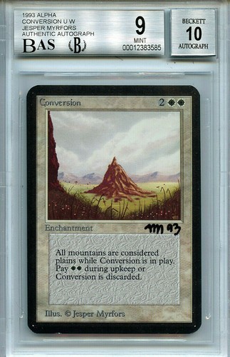 MTG Alpha Conversion BGS 9 Mint BAS 10 Signed Magic card Amricons 3585 ...