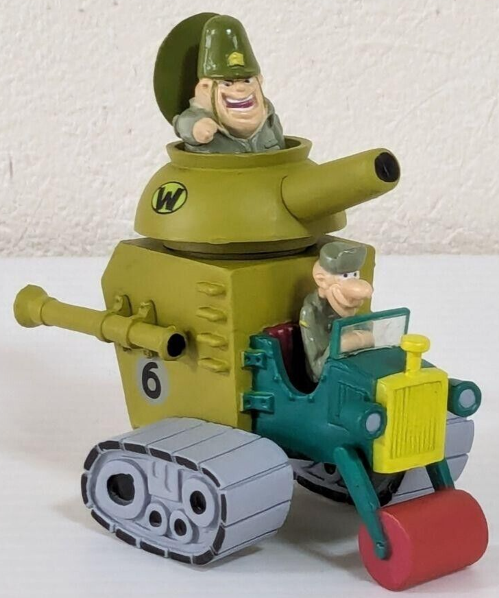 Hanna Barbera Wacky Races Tank Sergeant Blast Private Meekley Figure ...