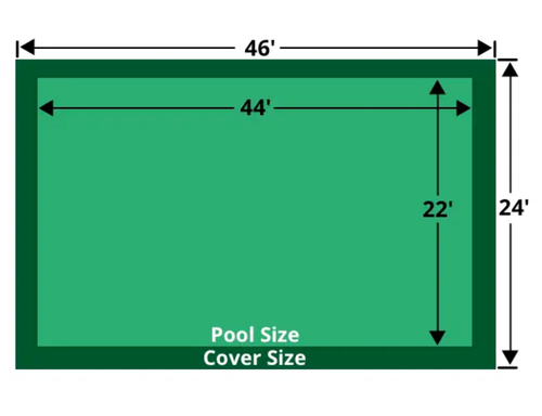 Meyco 22 x 44 Rectangle MeycoLite Mesh Green Safety Pool Cover ...