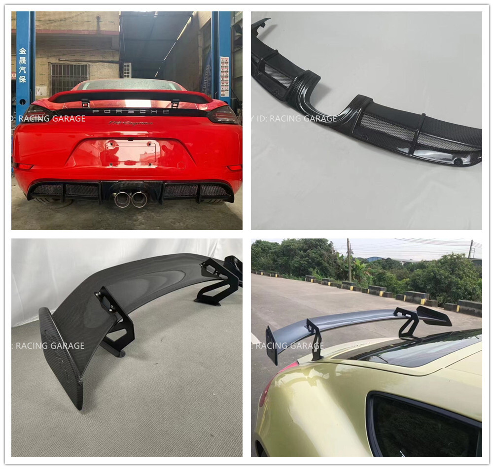 Rear Diffuser GT4RS Wing Fit Porsche 718 981 2020+ Speical Offer Carbon ...