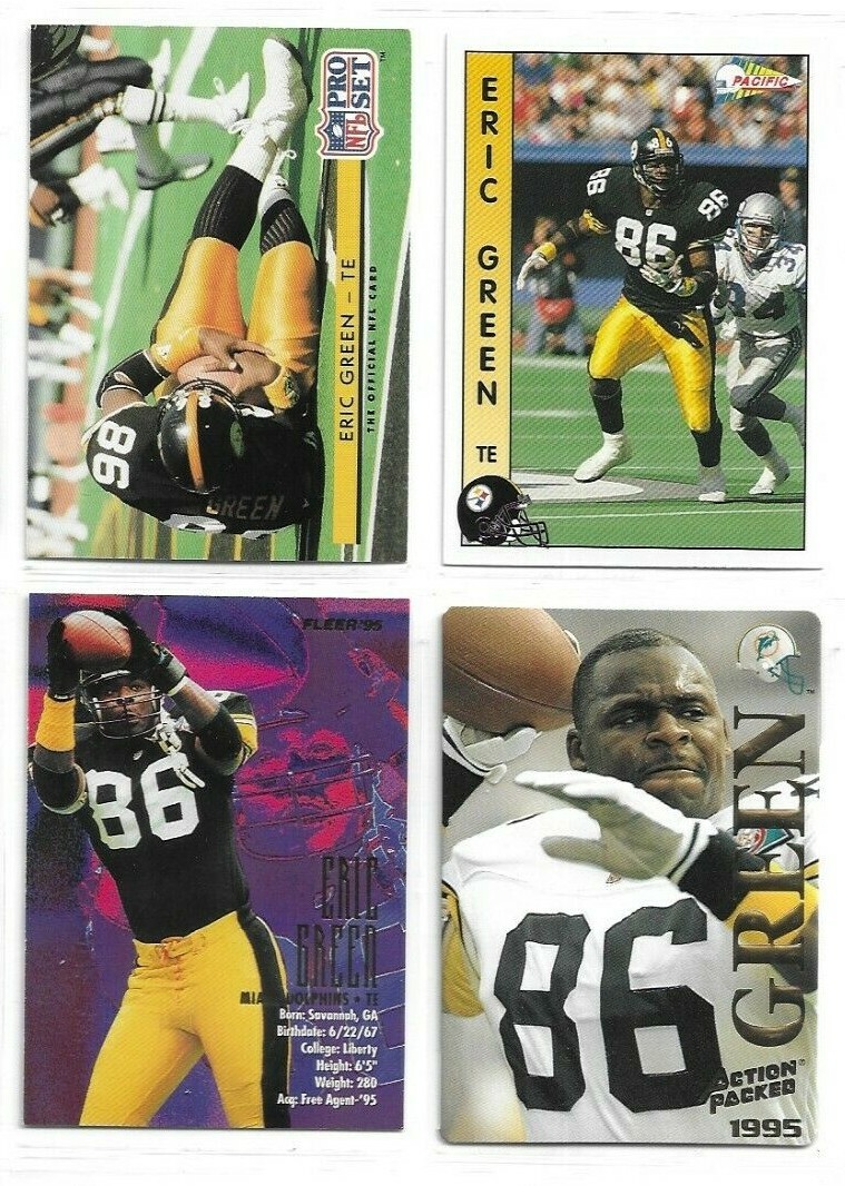 Eric Green Pittsburgh Steelers 22 Different 40 Card Lot Topps Score ...