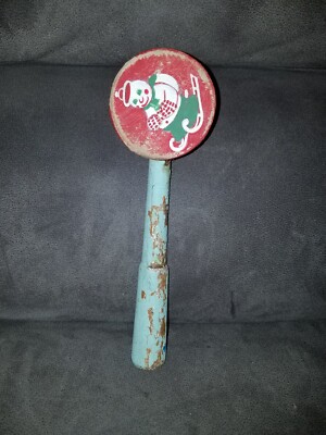 Antique Wooden Snowman Hand Held Rattle | eBay