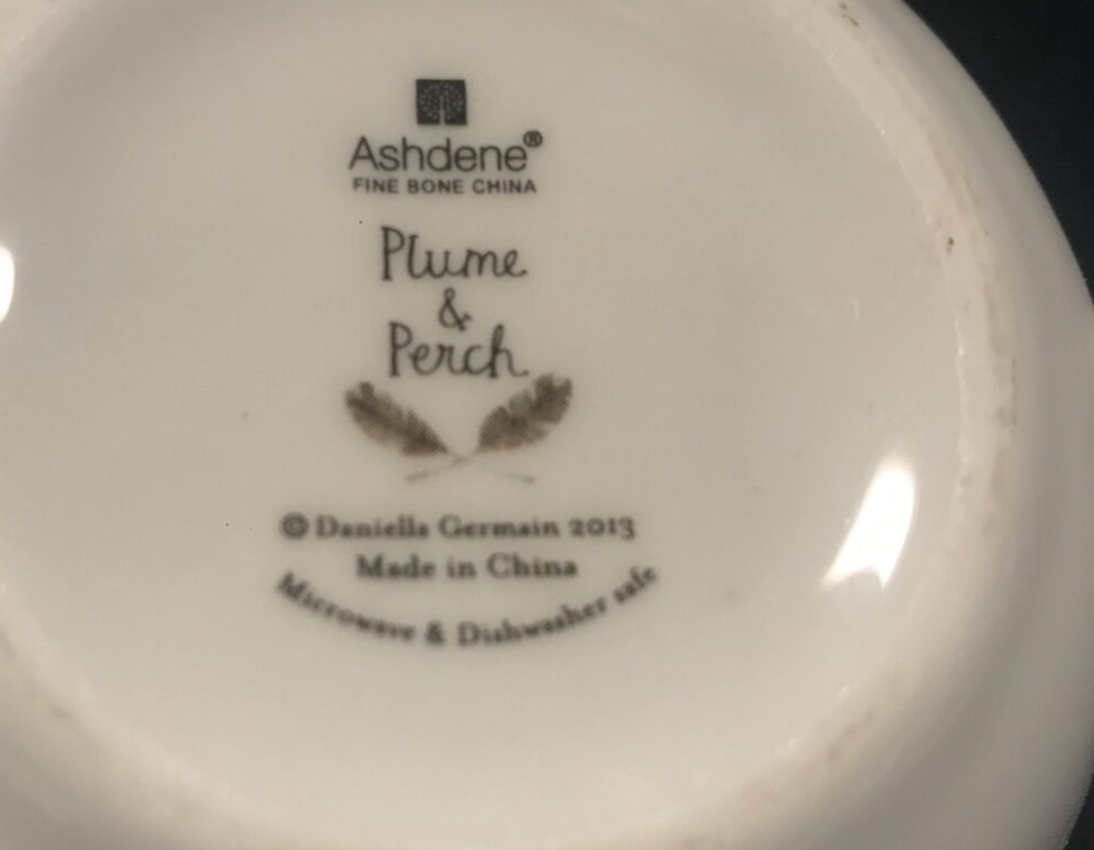 Bird Blue Wren Creamer Ashdene Bone China Plume & Perch Danielle ...