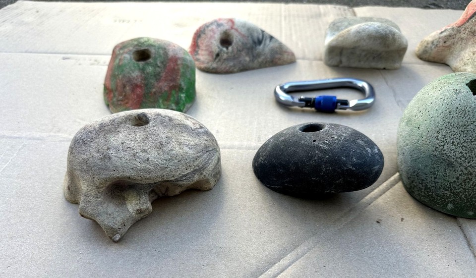 Lot of 8 Climbing Holds (Nicros) slopers, pinches, incuts, jugs | eBay