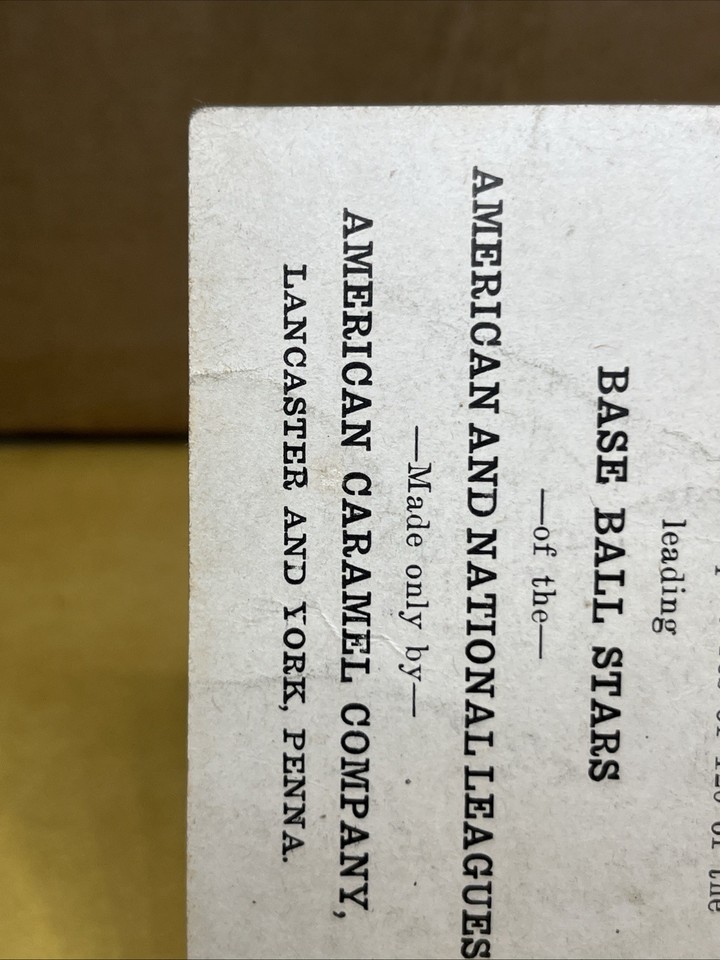 1922 American Caramel E121 Joe Oeschger Series Of 120 Boston Nationals ...